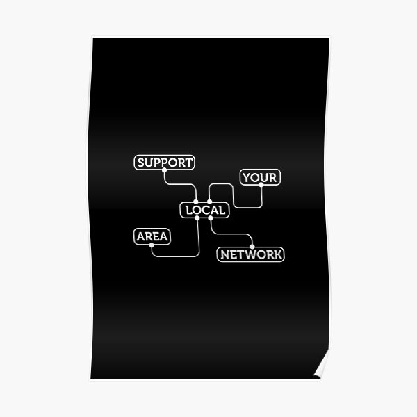 "Support your local area network - LAN" Poster by porum | Redbubble