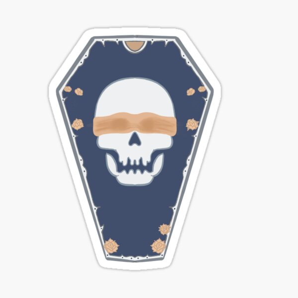 "Navy Pirate Casket" Sticker by P3achP0p | Redbubble