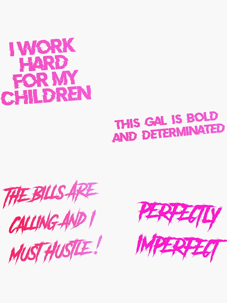 "Hustle Success Hard Work Pink Pack" Sticker for Sale by Benzerro ...