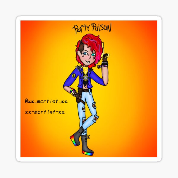 "party poison redesign (2021vers)" Sticker by xxmcrtistxx | Redbubble