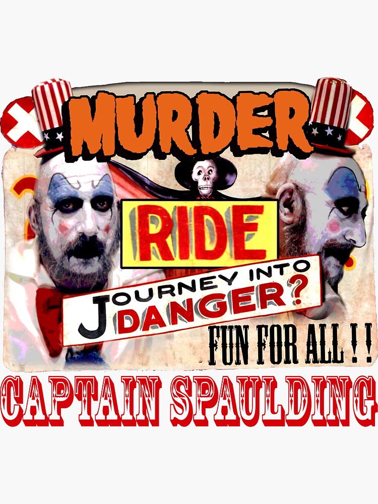 "CAPTAIN SPAULDING #2" Sticker by aziatinrsp | Redbubble
