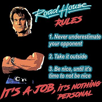 "Roadhouse Rules" Sticker for Sale by Existence817 | Redbubble
