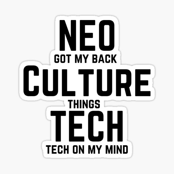 "neo got my back" Sticker for Sale by kawaiichan-desu | Redbubble