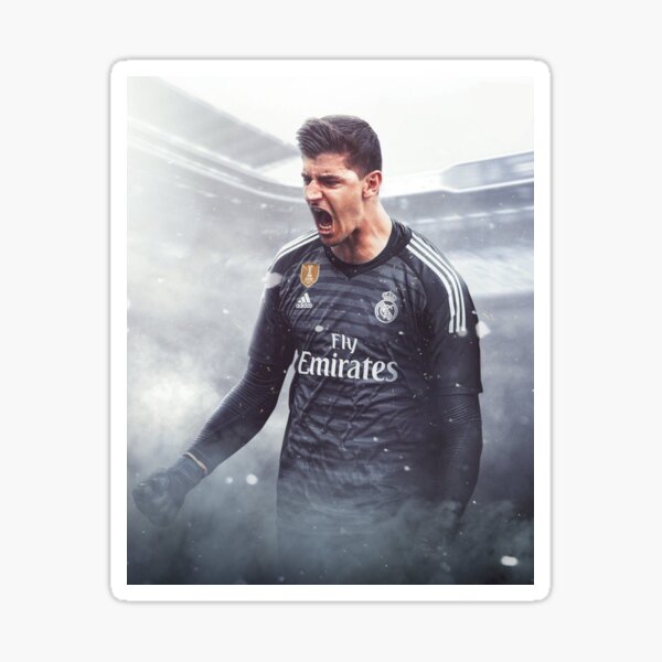 "Art Thibaut Courtois Illustration" Sticker by JerryAntonius | Redbubble