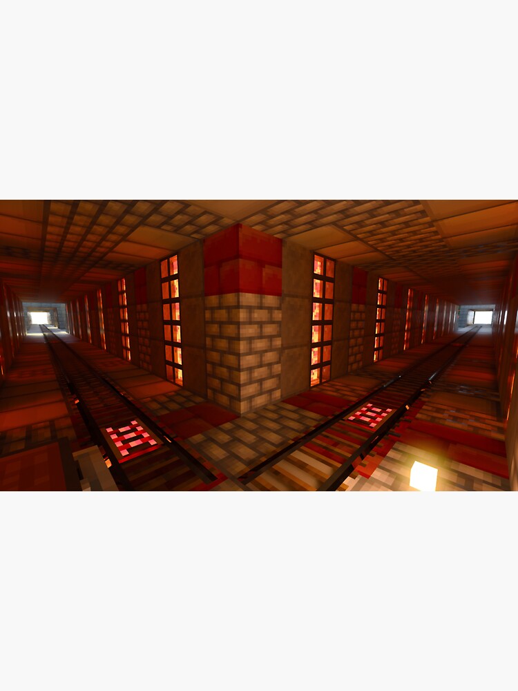 "Minecraft Railroad Tunnel (2021)" Sticker by DeeKayShop | Redbubble