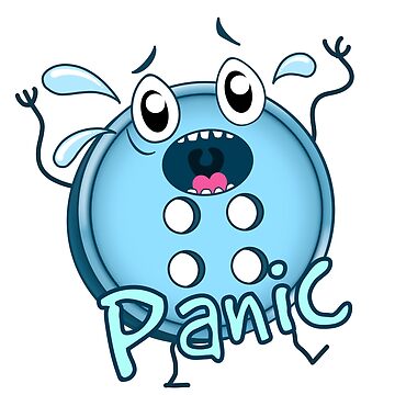"Panic button" Sticker for Sale by CraftyArthole | Redbubble