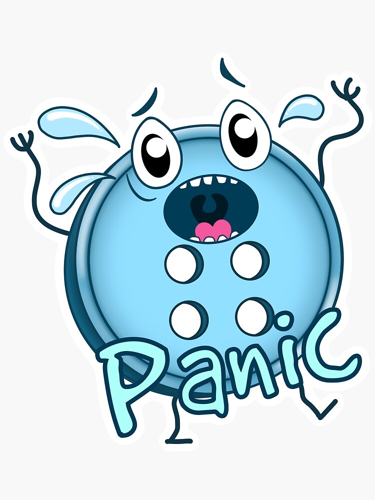 "Panic button" Sticker for Sale by CraftyArthole | Redbubble