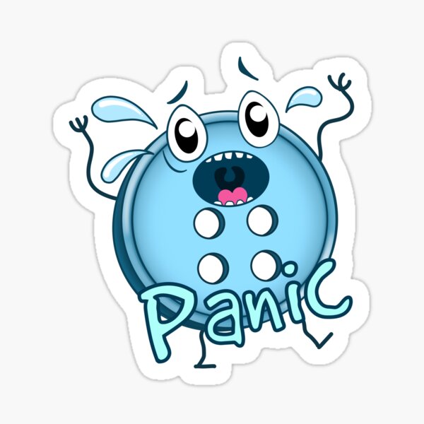 "Panic button" Sticker for Sale by CraftyArthole | Redbubble