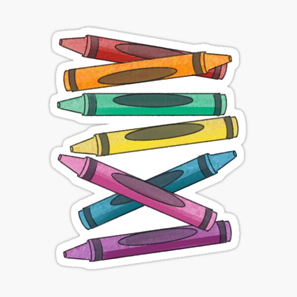 "Life is a Box of Crayons" Sticker for Sale by rikkuriffic | Redbubble