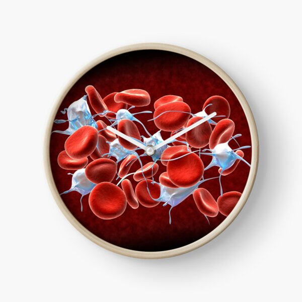 "Red blood cells with leukocytes." Clock for Sale by StocktrekImages ...