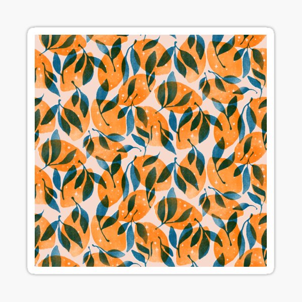 "Risograph shining Lemon Pattern with orange and blue baby pink ...