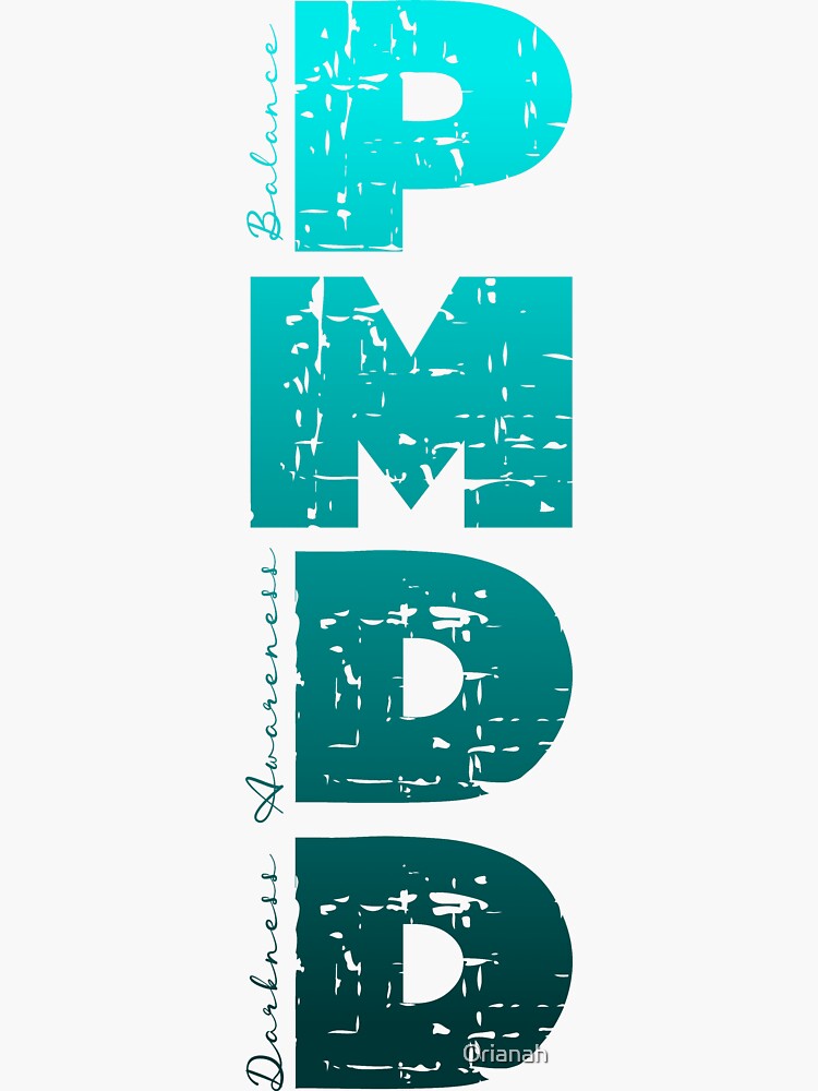 "PMDD Raising Awareness. Representing the darkness of depression, teal ...