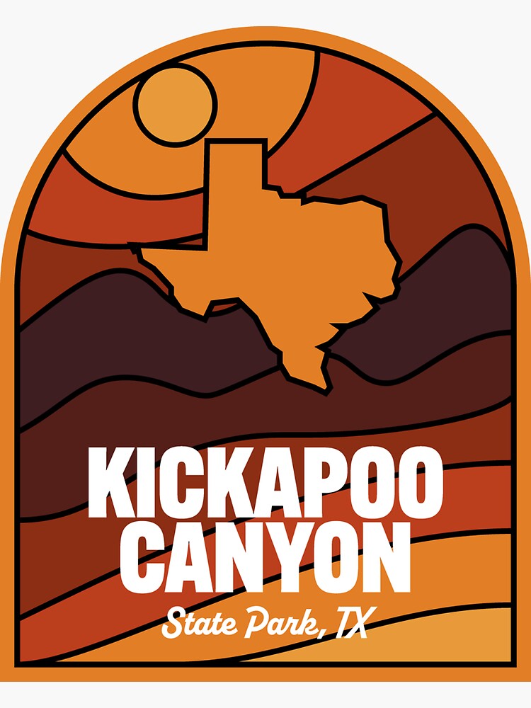 "Kickapoo Canyon State Park Texas" Sticker for Sale by HalpinDesign ...