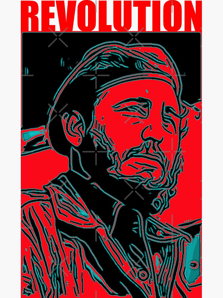 "FIDEL CASTRO" Sticker for Sale by oryan80 | Redbubble