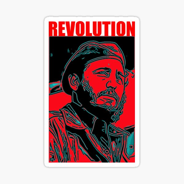 "FIDEL CASTRO" Sticker for Sale by oryan80 | Redbubble