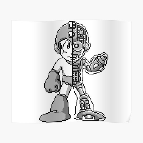 "Mega Man skeleton GB" Poster for Sale by infiniterivals | Redbubble