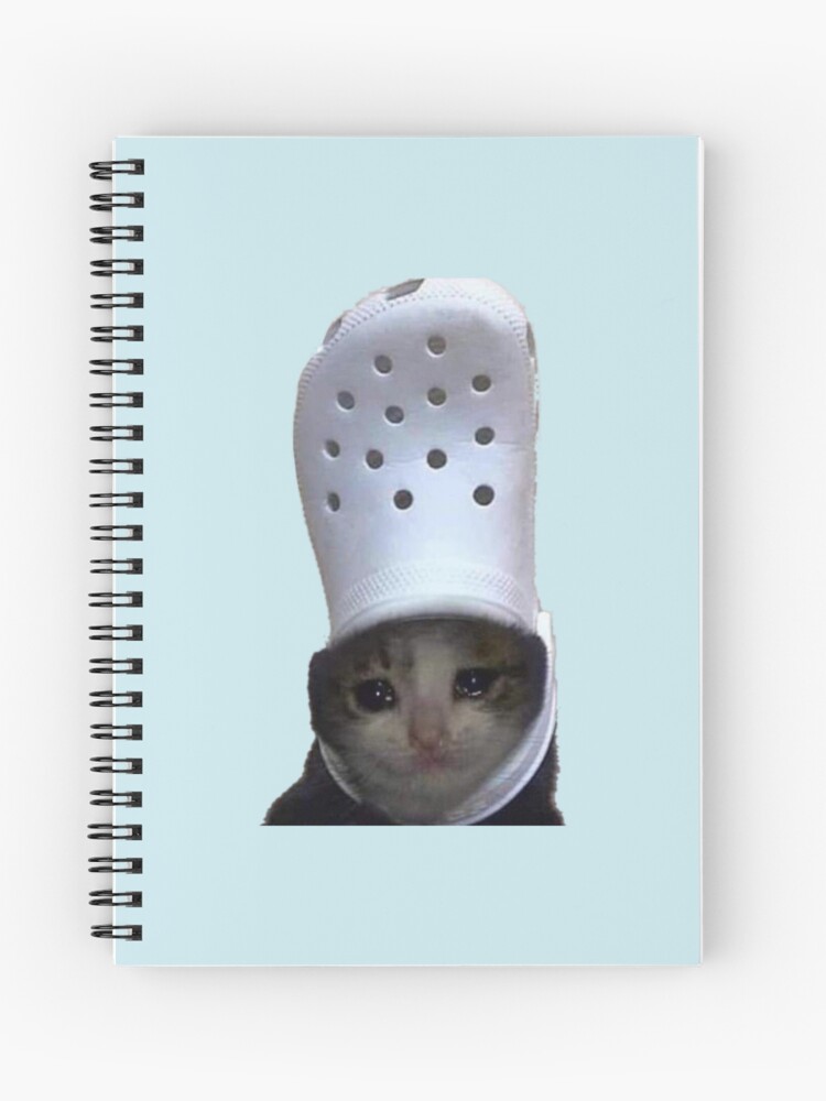 "Crying Cat Croc Meme " Journal for Sale by LuckyBoutique | Redbubble