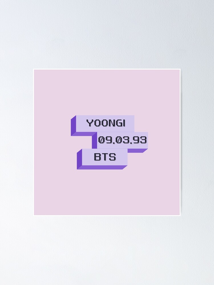 Poster « BTS Suga, Yoongi, Agust D, 슈가 fanart », par HDPCase | Redbubble