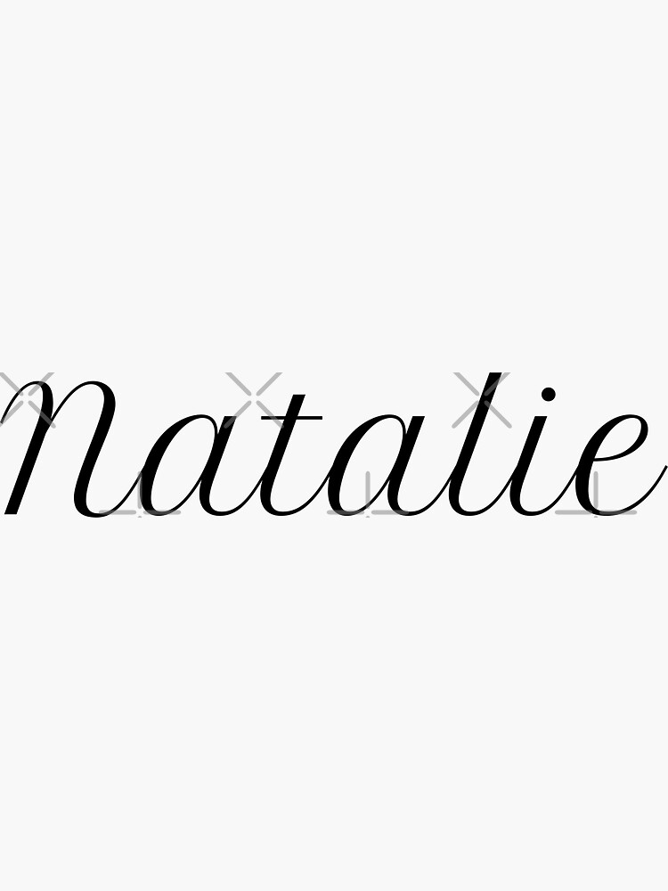 "Natalie" Sticker for Sale by JuliesDesigns | Redbubble
