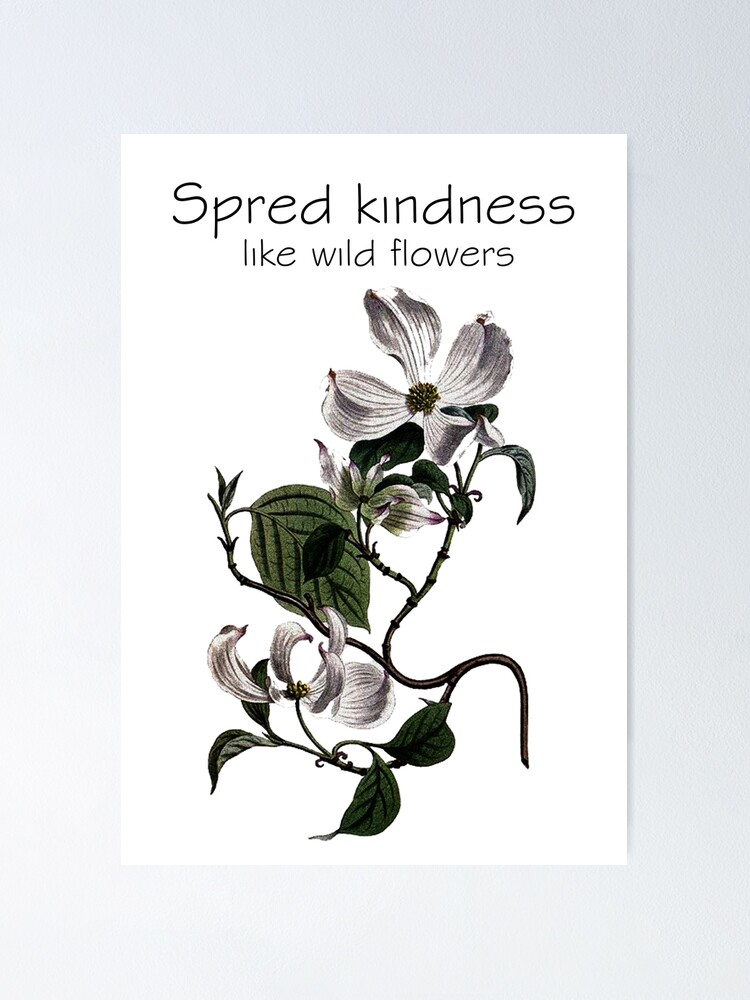 "Spread kindness like wild flowers" Poster for Sale by GREENOART ...