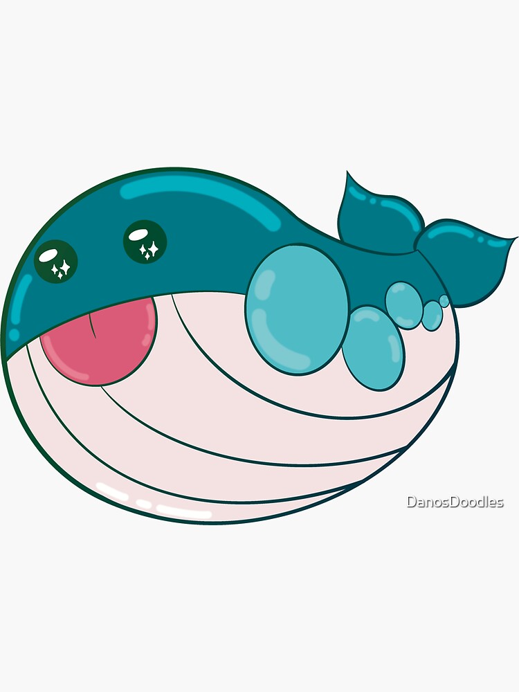 "Bubby the Whale" Sticker by DanosDoodles | Redbubble