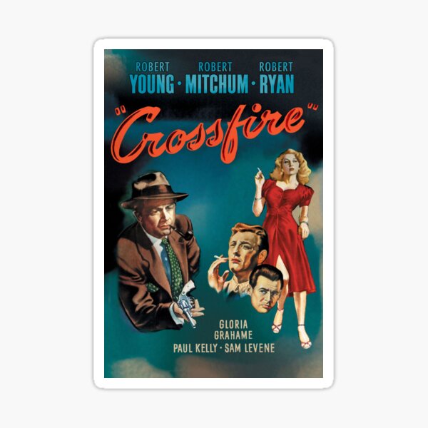 "Robert Young Crossfire" Sticker by sheilagarza | Redbubble