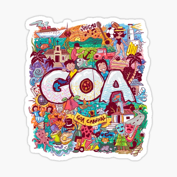 "Goa Doodle mashup 1" Sticker for Sale by anikin87 | Redbubble