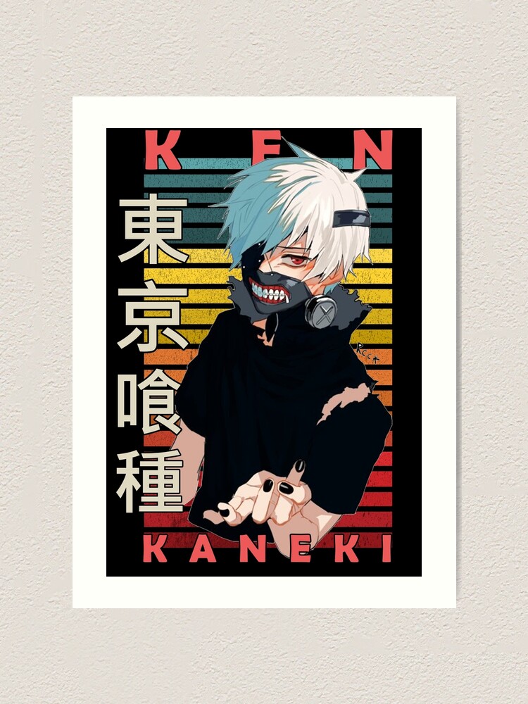 "Ken Kaneki Tokyo Ghoul Tokyo Guru Anime Manga Retro Design" Art Print ...