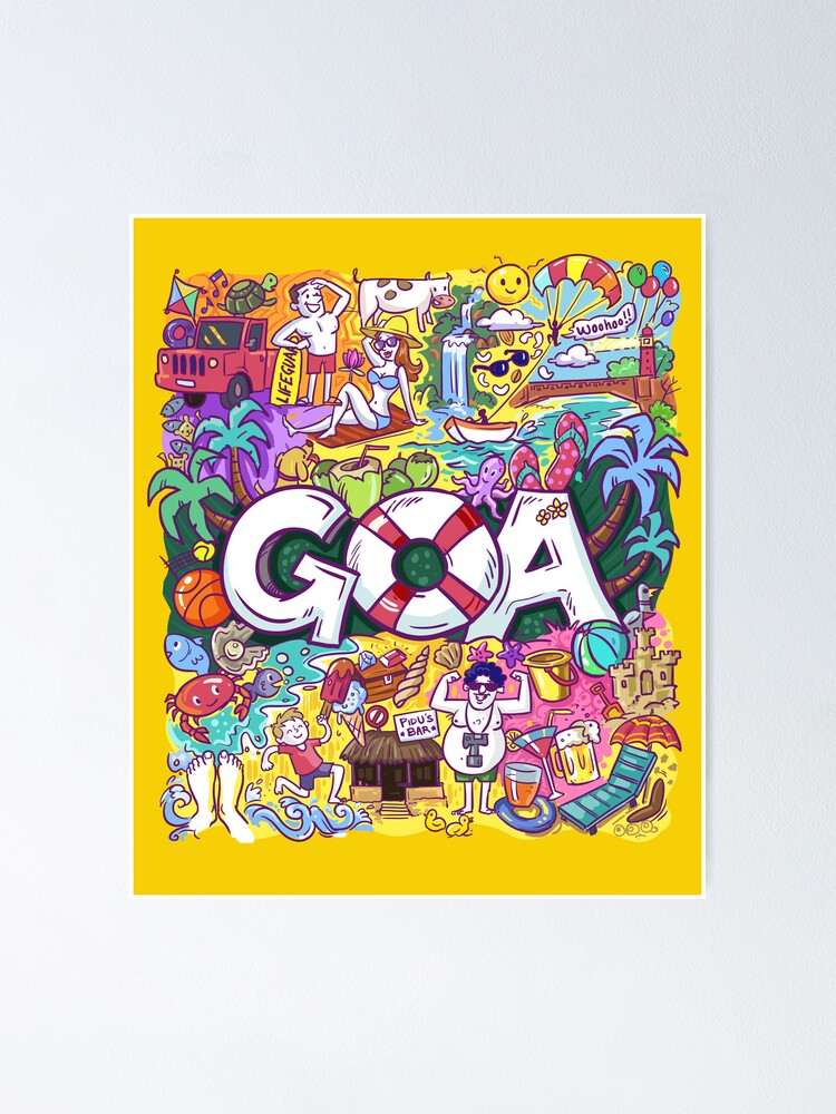 "Goa Doodle mashup 2" Poster for Sale by Inkt Design | Redbubble