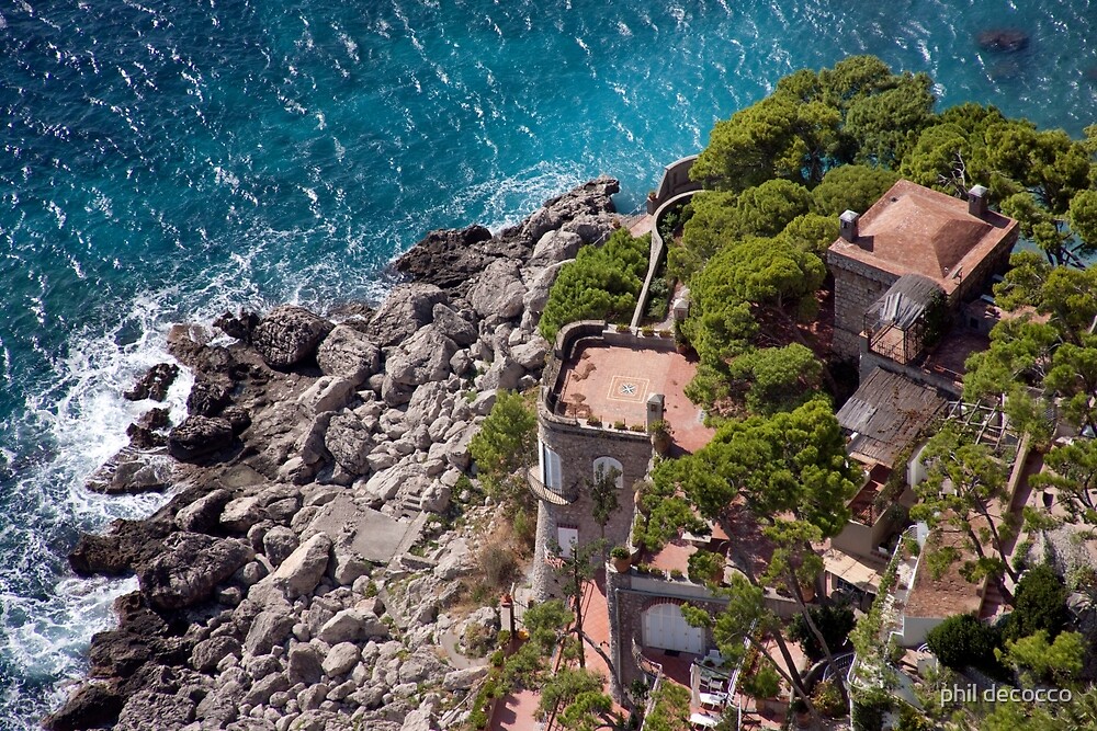 "Cliffs of Capri" by phil decocco | Redbubble