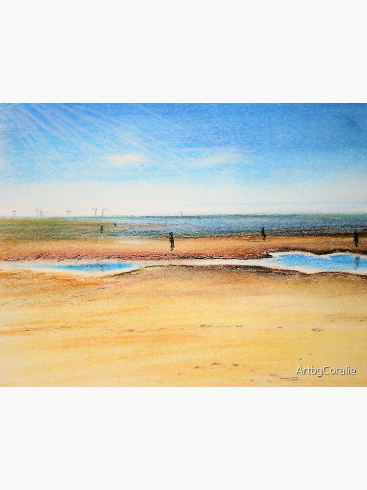 "Formby beach with Gormley statues" Canvas Print for Sale by ...