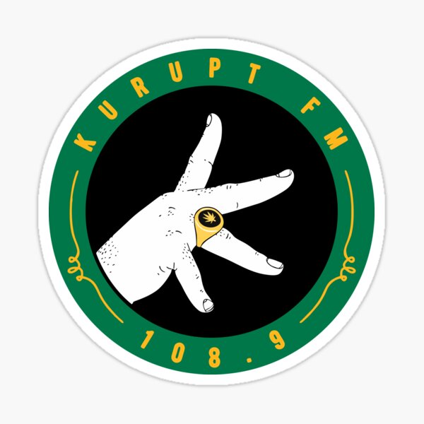 "Kurupt Fm Hand" Sticker by Asdella | Redbubble