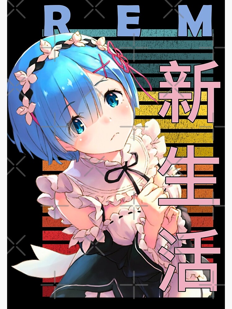 "Rem Re Zero Starting Life in Another World Anime Manga Retro Design ...
