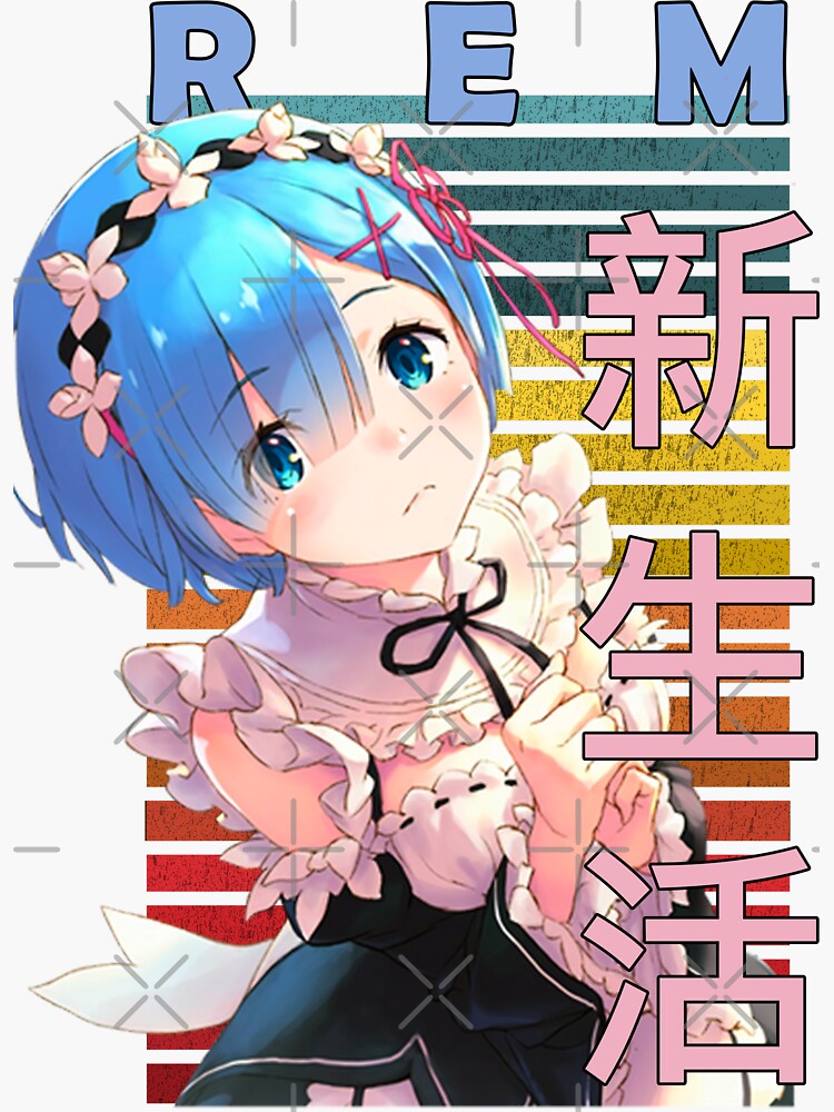 "Rem Re Zero Starting Life in Another World Anime Manga Retro Design ...