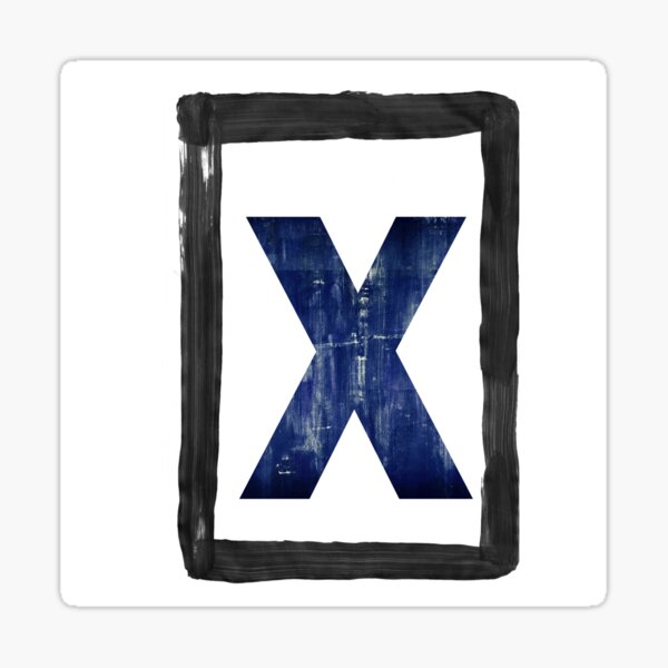 "BOXED X" Sticker by mistivelvet | Redbubble