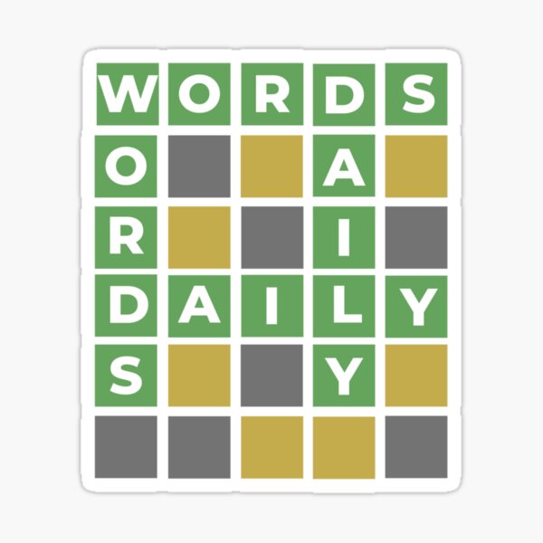 "Wordle-inspired word puzzle" Sticker by Culture2Design | Redbubble