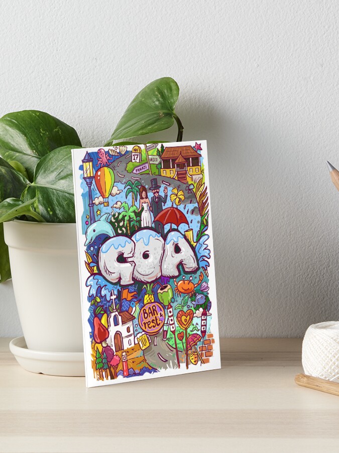 "Goa Doodle Mashup 3" Art Board Print for Sale by Inkt Design | Redbubble