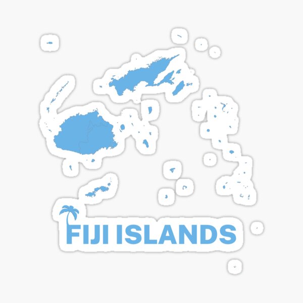 "Map of Fiji Islands" Sticker by SonaGold | Redbubble