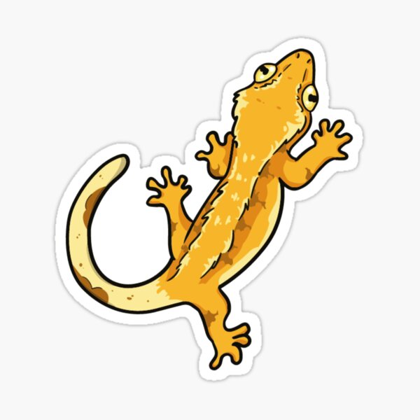 "Climbing Crested Gecko | Unique Sticker Design" Sticker for Sale by ...