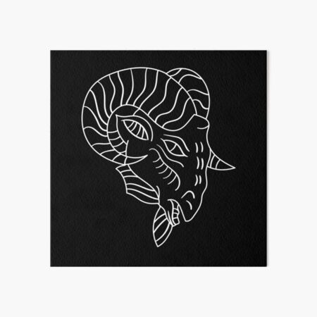 " Vintage Ram Line art illustration " Art Board Print by X-Trends ...