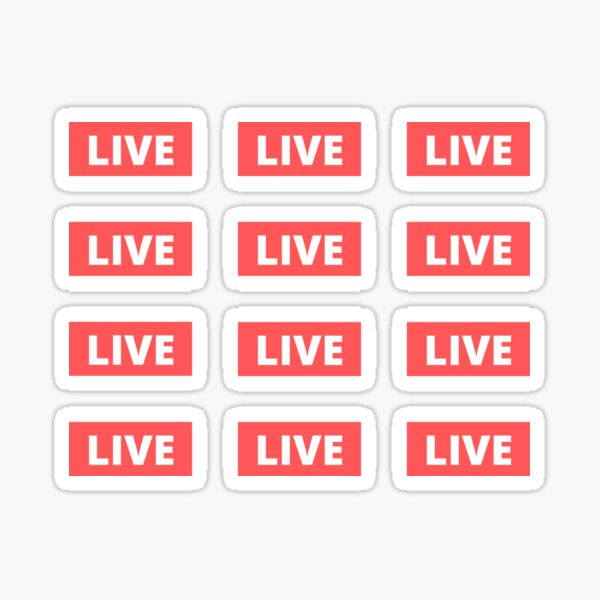"Livestream Sheet" Sticker for Sale by L1V3Streaming | Redbubble