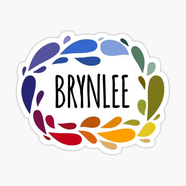 "Brynlee Name Cute Colorful Gift Named Brynlee" Sticker for Sale by ...