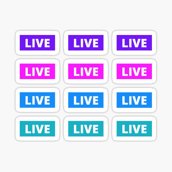 "Livestream Sheet" Sticker for Sale by L1V3Streaming | Redbubble