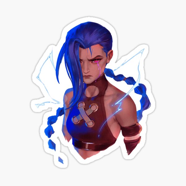 "jinx blue -Jinx Arcane " Sticker by KendaJase | Redbubble