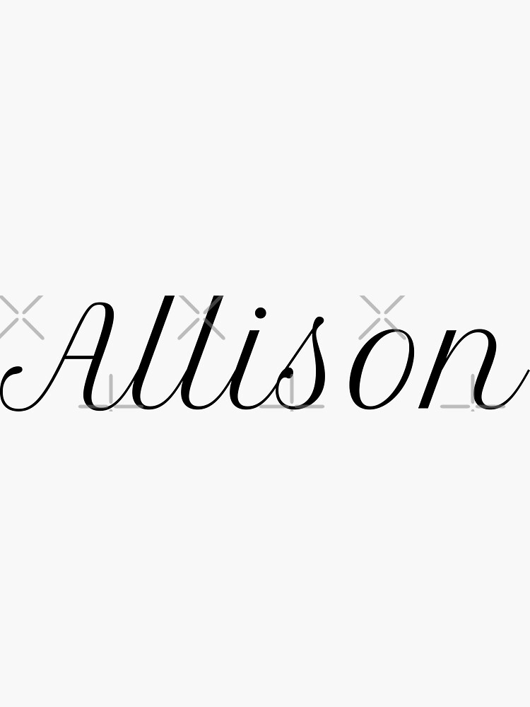 "Allison" Sticker for Sale by JuliesDesigns | Redbubble
