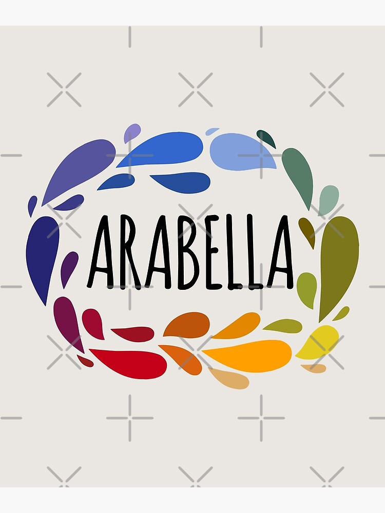"Arabella Name Cute Colorful Gift Named Arabella" Poster by kindxinn ...