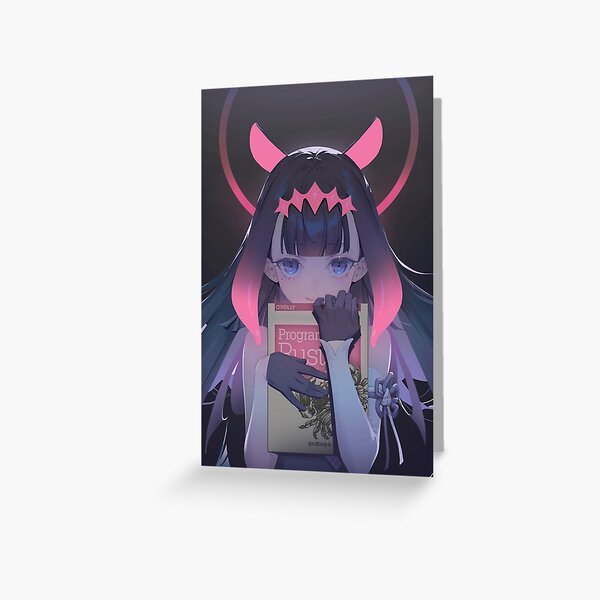 "Cute Anime Girl Rust Programming Book" Greeting Card by mythical ...