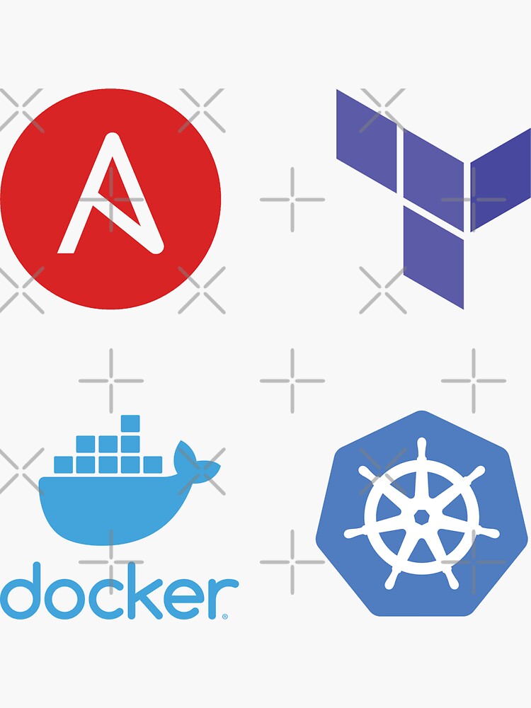 "Devops Combo Sticker Set 1" Sticker by mythical-design | Redbubble