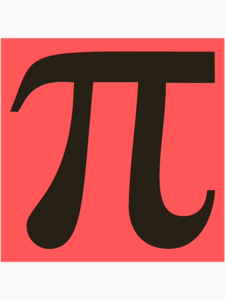 "Pi Symbol" Sticker for Sale by MyLuckyPrints | Redbubble
