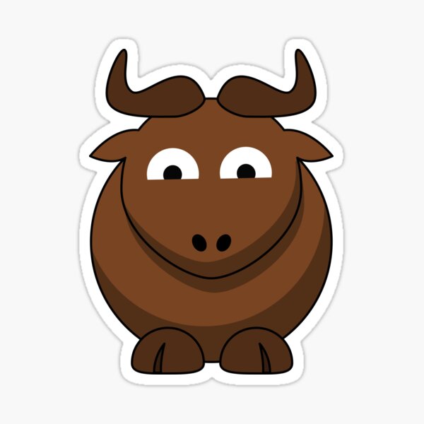 "Wildebeest" Sticker by fourretout | Redbubble